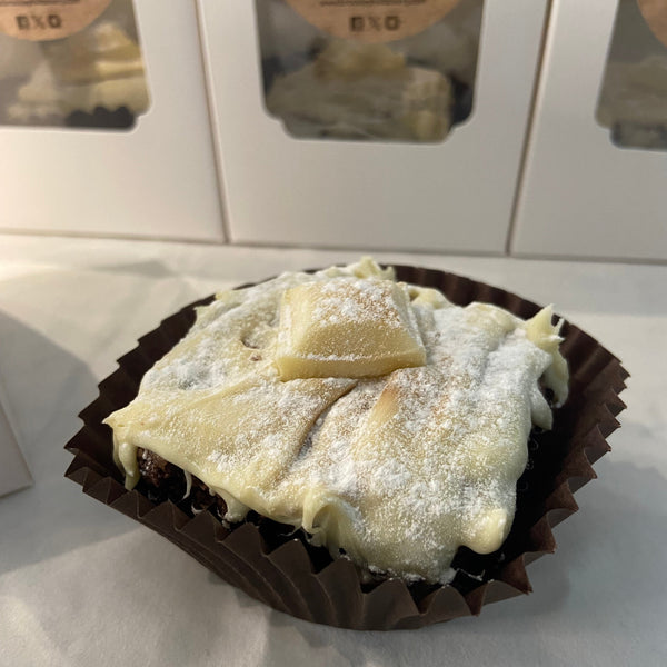 Individual WHITE Chocolate Drizzled Choc Brownie – Brockley Hill Bakery